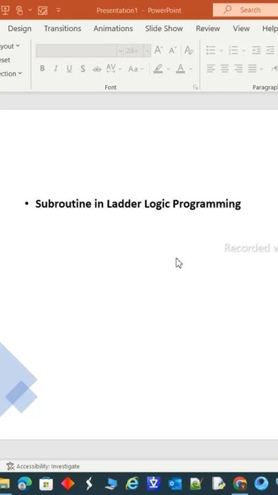 Chapter 17: Subroutine in PLC Ladder Logic Programming - YouTube