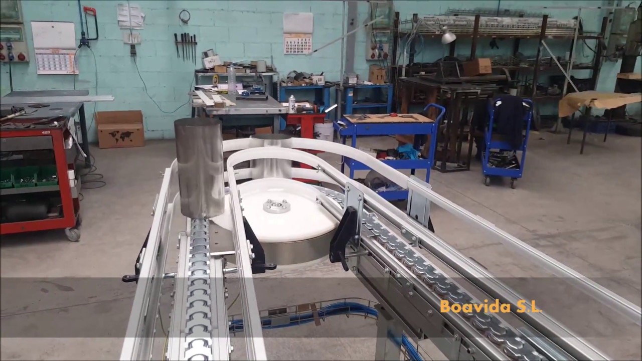 Can making equipment welder output Cardanic Chain Conveyor and Magnetic ...