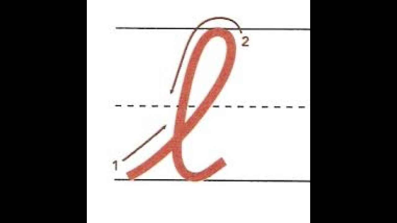 Consonante "l" minúscula cursiva - NIVEL INICIAL - YouTube