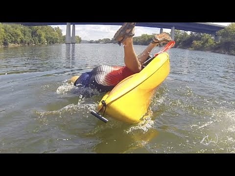 guy falls out of kayak - embarrassing - YouTube