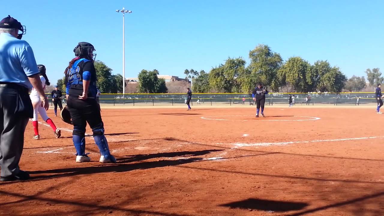 Molly Sets Up Game Ending Out (Jan 3, 2015) - Mirage Softball - YouTube