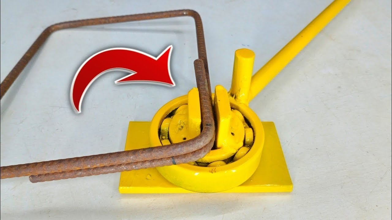 not many people know how to make a simple bar bending tool - YouTube