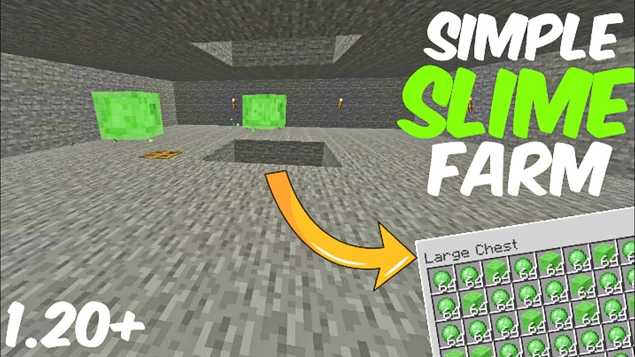 Simple Slime Farm in Minecraft Bedrock 1.20 (660+ Per hour) - YouTube
