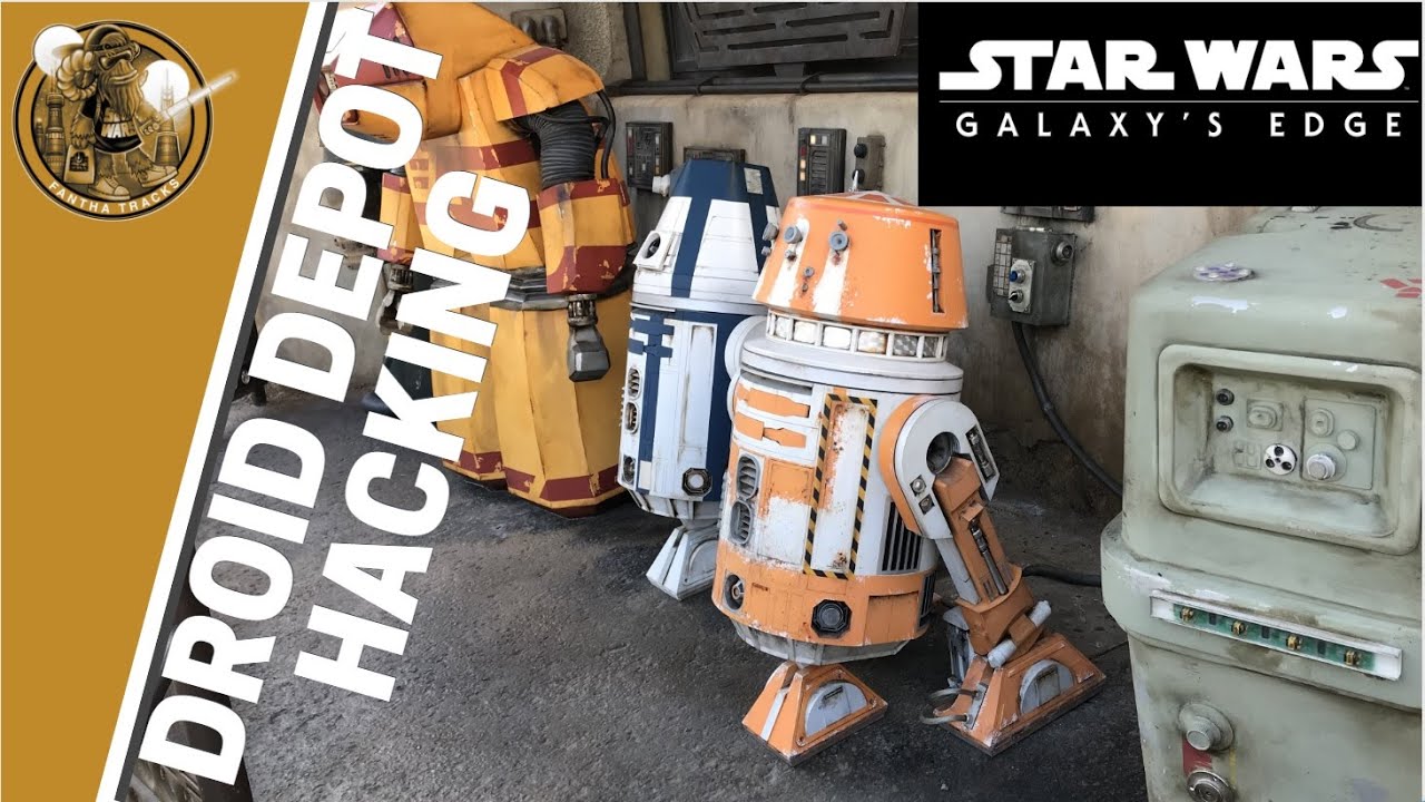 Galaxy's Edge - Hacking through Batuu - Droid Depot - YouTube