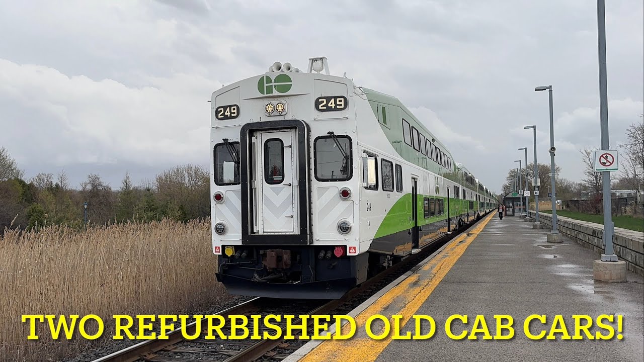 (Epic Horns) Two Go Transit Refurbished Cab Cars 214 and 249 On Go 6627 ...