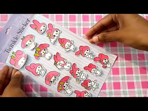 how to make handmade my melody stickers | stickers making | tutorial ...