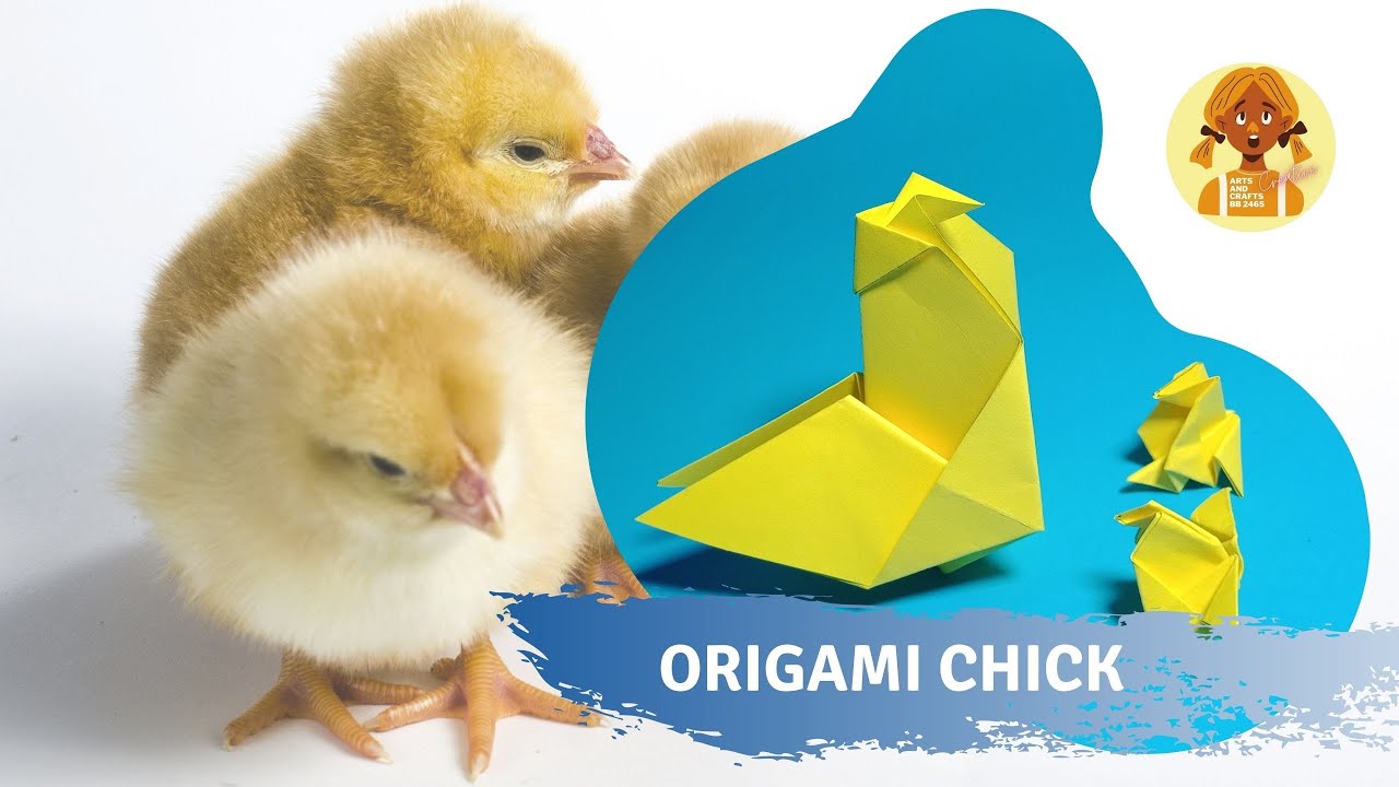 ORIGAMI CHICK l ORIGAMI CHICKEN 4MINS l EASY TUTORIAL l พับกระดาษเป็น ...