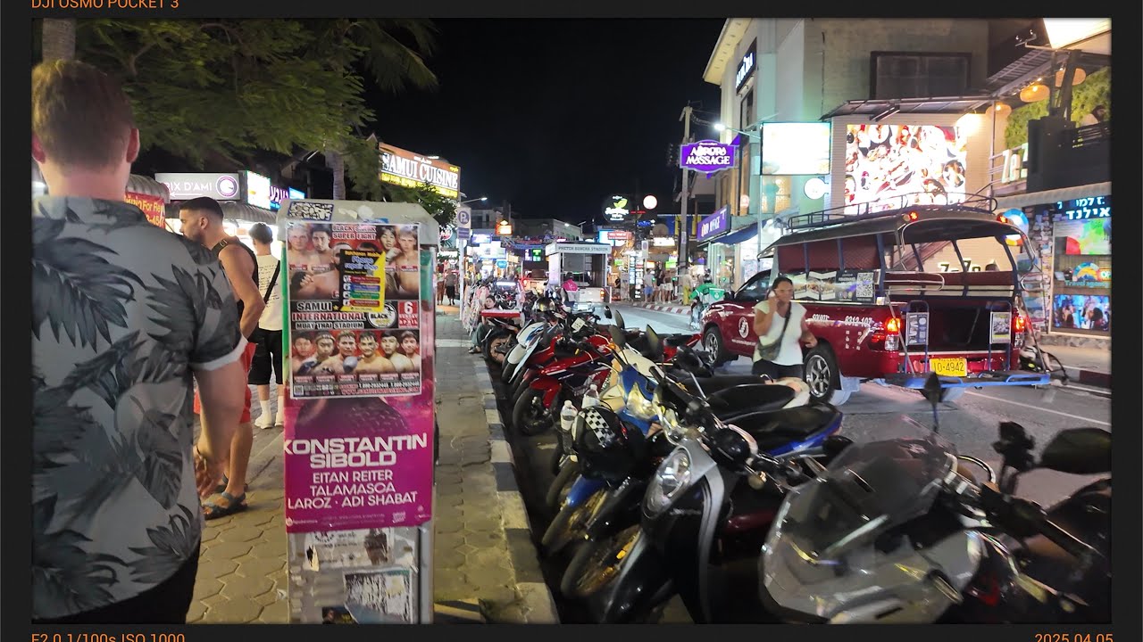 4K Night walk Koh Samui and ArkBar - YouTube