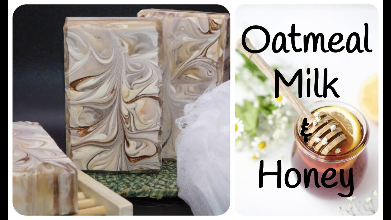 Making Oatmeal Milk And Honey Slab Mold Cold Process Soap Youtube