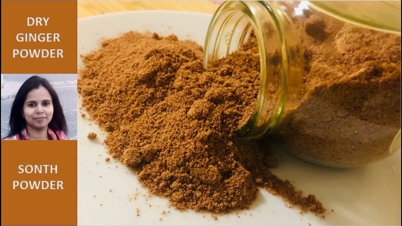 सौंठ पाउडर/Homemade Dry Ginger Powder/How to Dry Ginger in Microwave ...