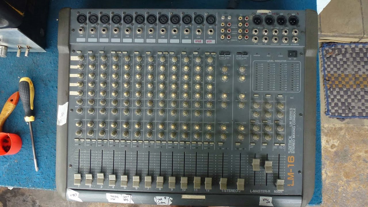 Memperbaiki Mixer SAMICK LM16 Rusak 1 Chanel Mati, Potensio dan Switch ...