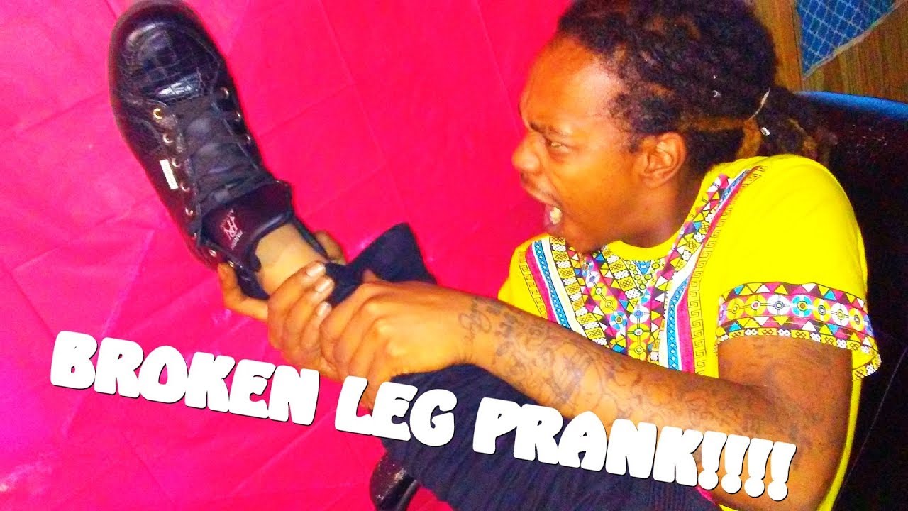 BROKEN LEG PRANK ON FRIENDS !!! - YouTube