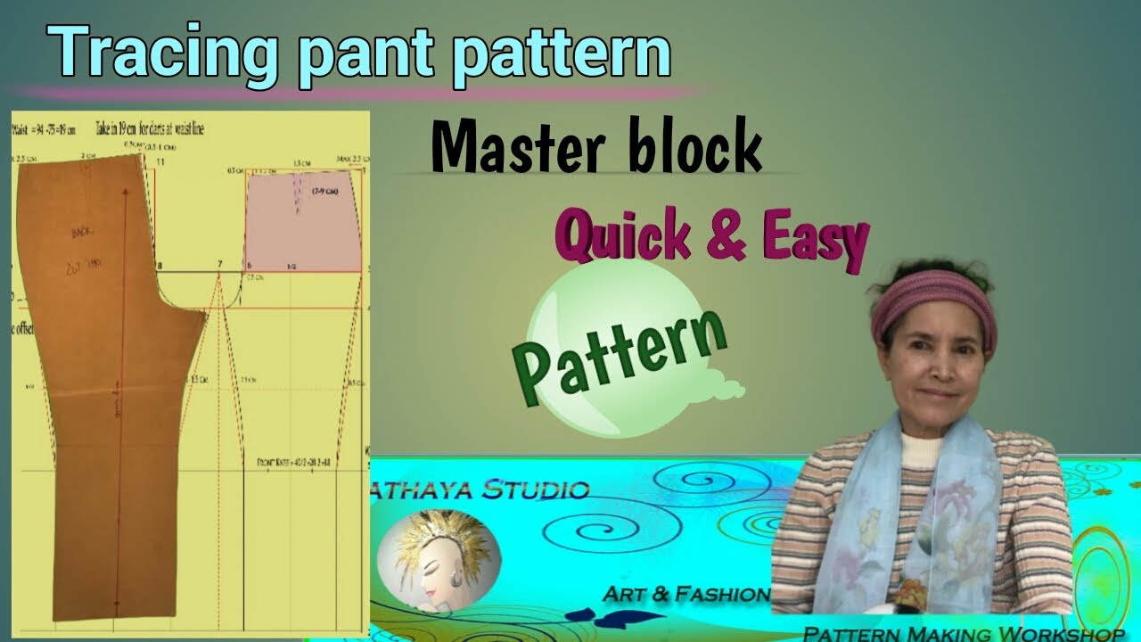 Pant Block Pattern, Quick & Easy Steps ,Pant Master blocks By Nathaya ...