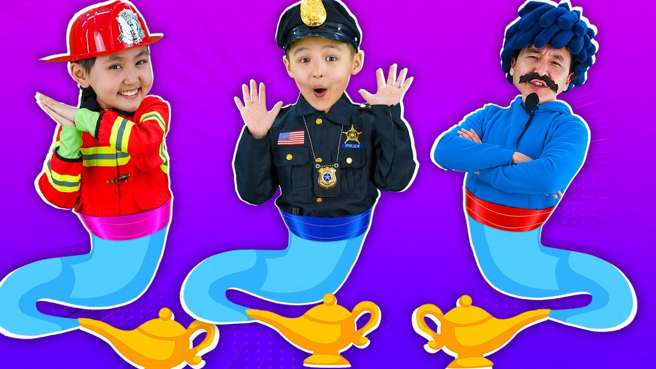 Genie Professions | 3 Wishes Song | Nursery Rhymes & Kids Songs - YouTube