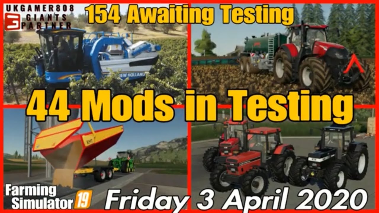 Giants Mods in Testing list & Modhub update farming simulator 19 - YouTube