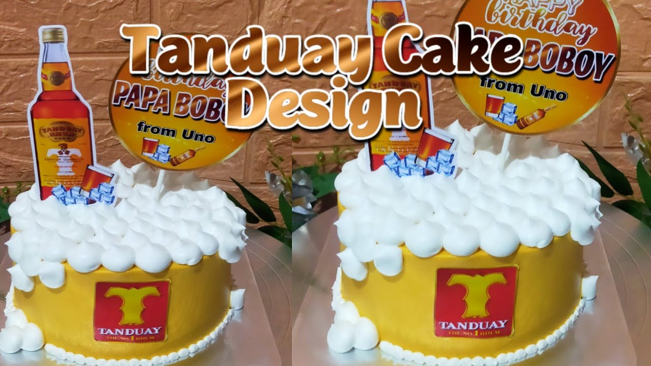 TANDUAY WINE CAKE DESIGN - YouTube