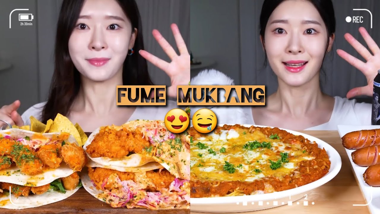 MUKBANG KOREA EDISI FUME | MUKBANG ASMR | MEXICO & KOREAN FOOD🤤😍 - YouTube