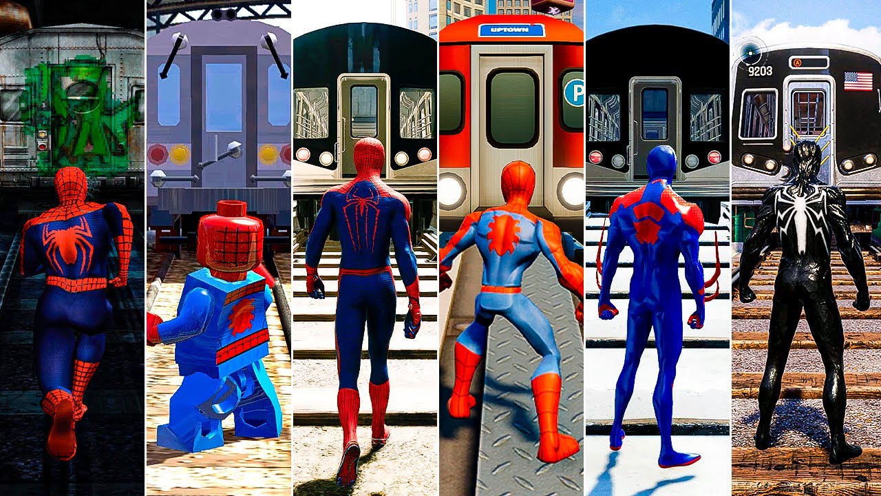 Evolution of Train Damage in Spider-Man Games (2002 - 2023) - YouTube