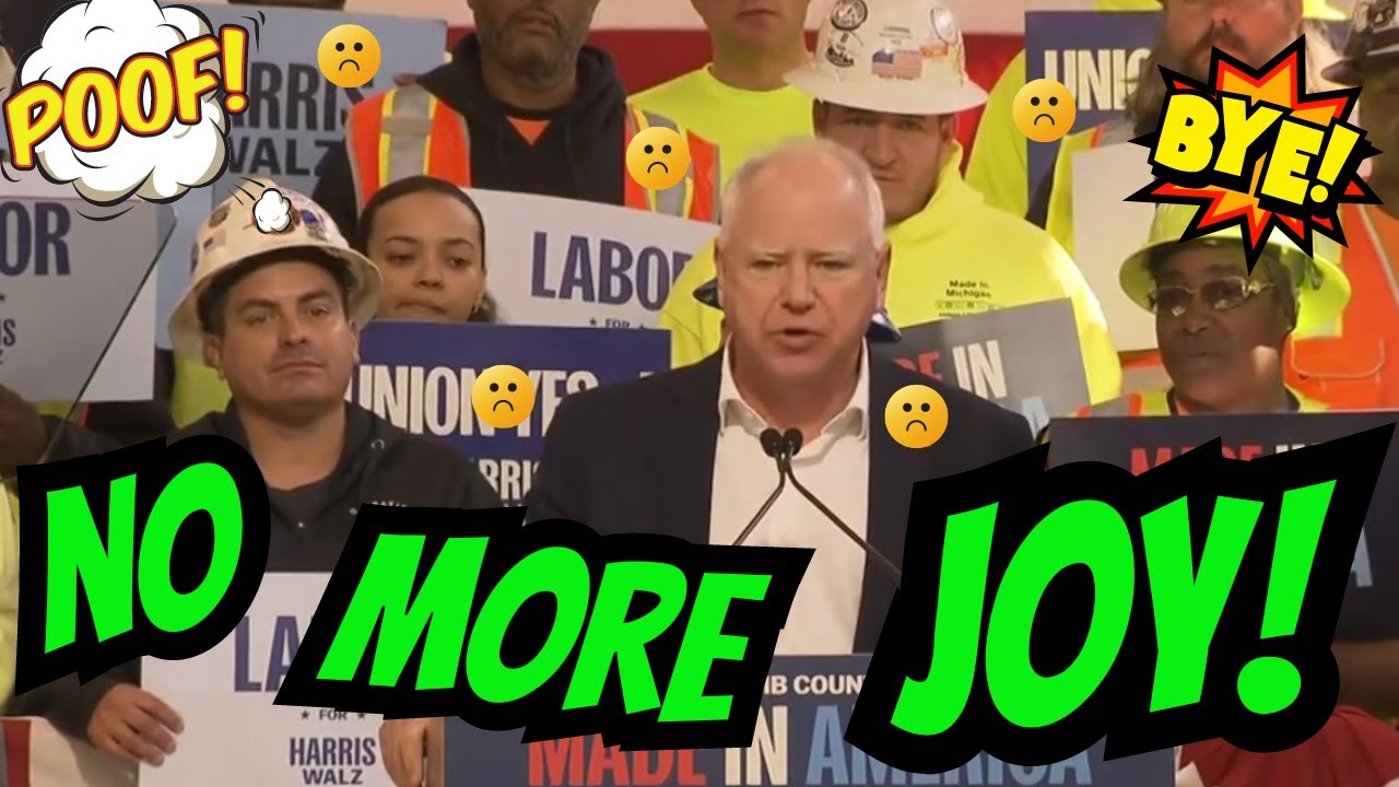Tim Walz Gaffes Today -NO MORE JOY or ANYONE at Michigan Rally! #Funny ...