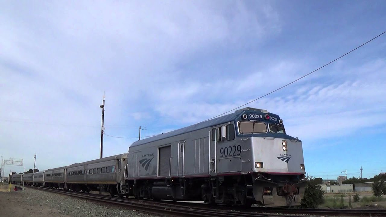 Amtrak 90229 is going through Stockton CA at Calrailfans meet in ...