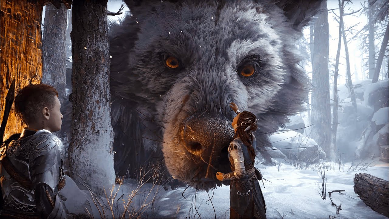 Atreus Ask Angrboda To Take Care Of Fenrir Scene God Of War Ragnarok