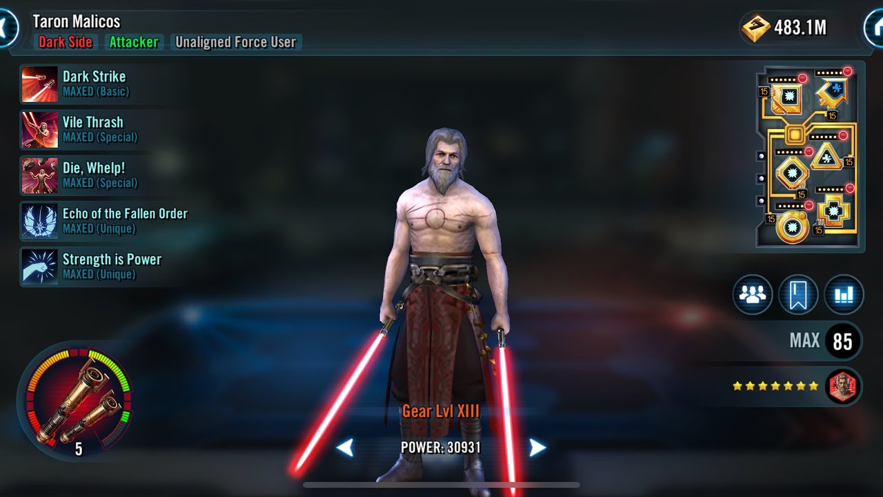 [SWGOH] [GAC] Cere UFU v JML with Mace DC - Die, Whelps! - YouTube