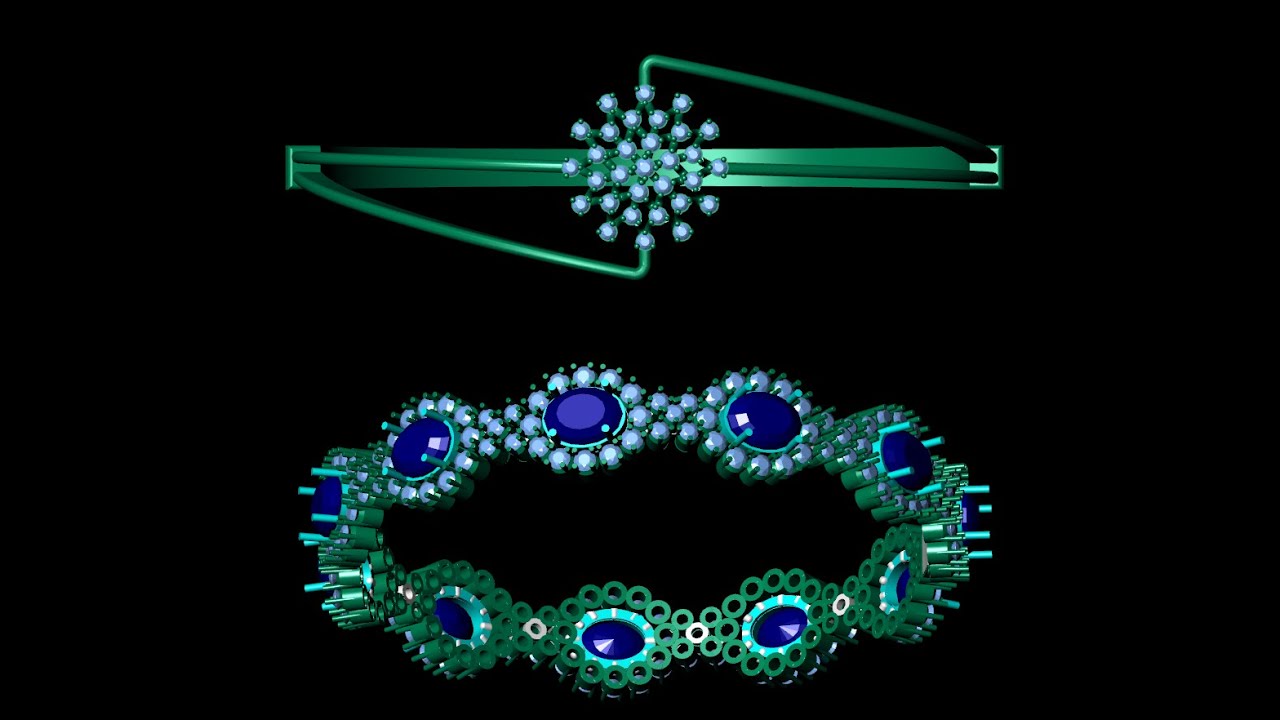Complete Cad Work // 2 Bracelet & Bangle Designs __ Part = 10 - YouTube