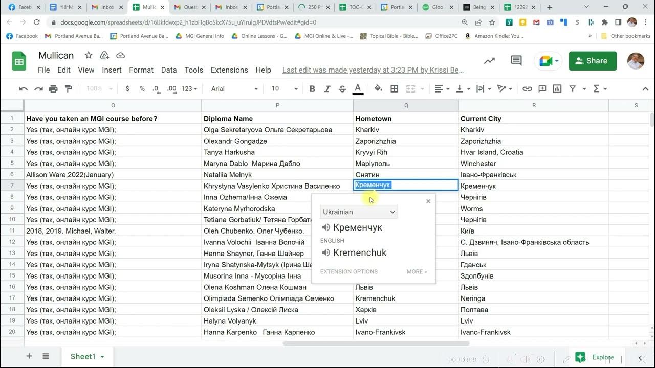Google Translate in Google Sheets Tutorial - YouTube