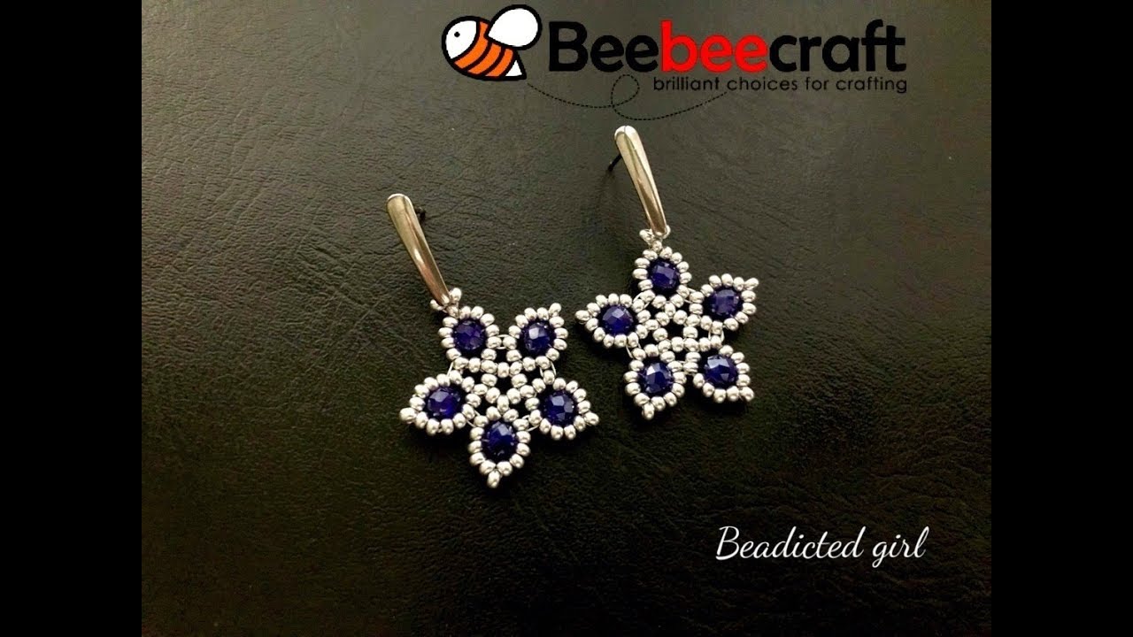 Beebeecraft Tutorial || Beaded Earrings || Easy Tutorial - YouTube