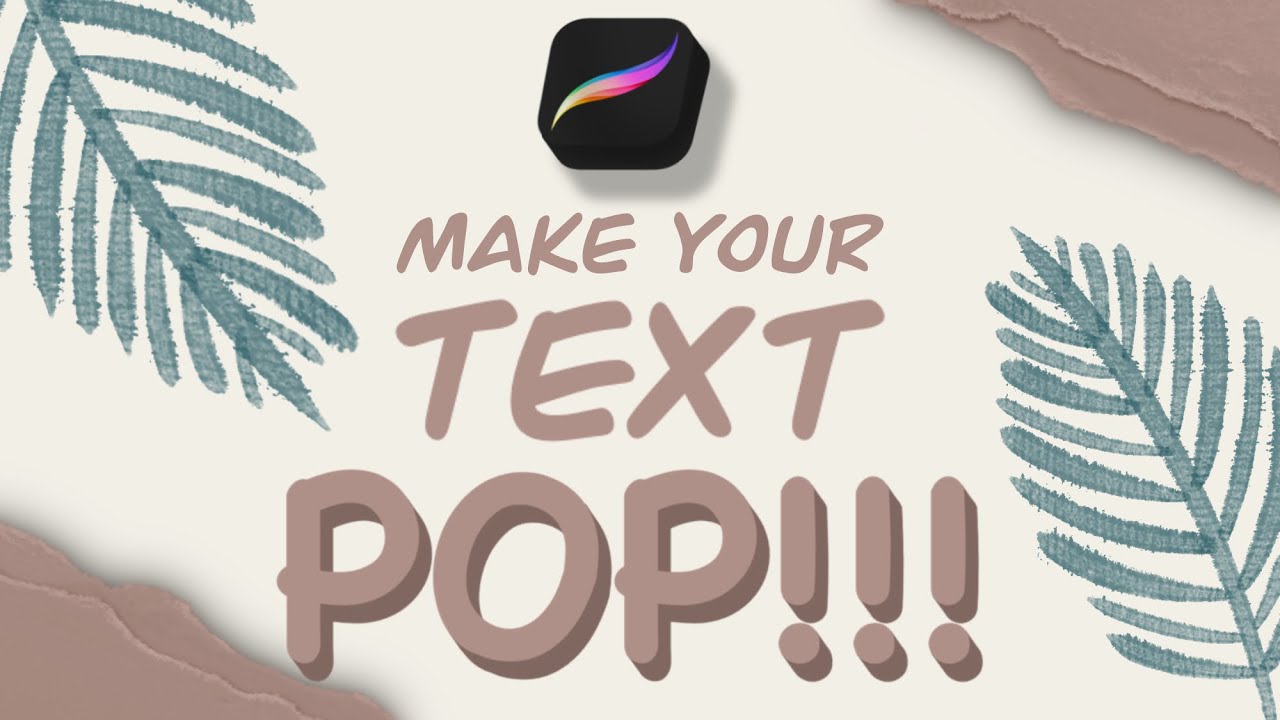 3 ways to make your text POP!!! | good for thumbnails | PROCREATE - YouTube
