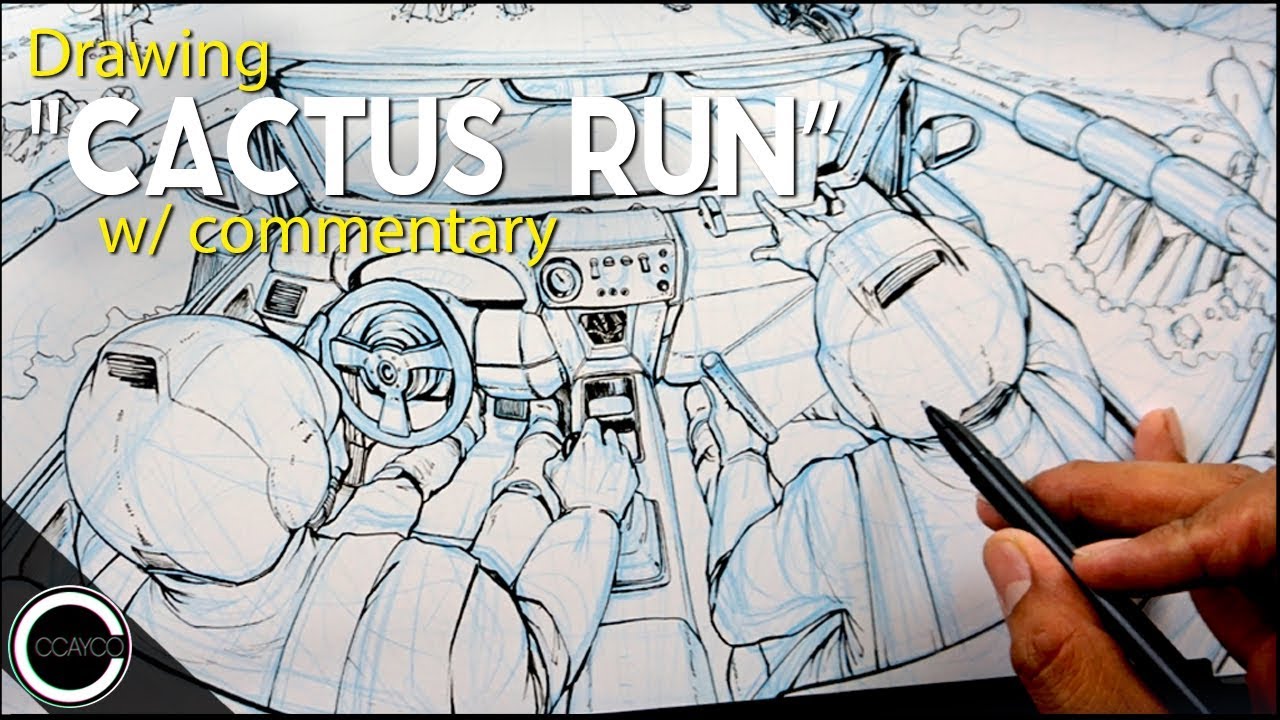 Drawing "Cactus Run" - Original Art - YouTube