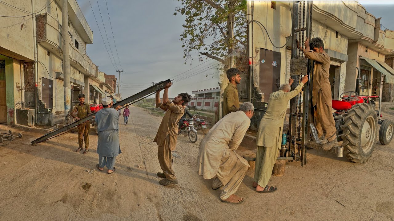 Homemade water well water drilling ring machine - YouTube