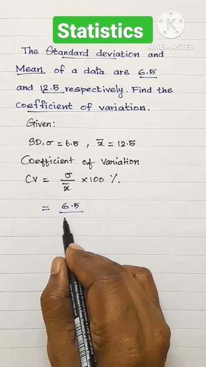 Statistics / Finding Coefficient of variation using SD and Mean / #easy #tutorial - YouTube