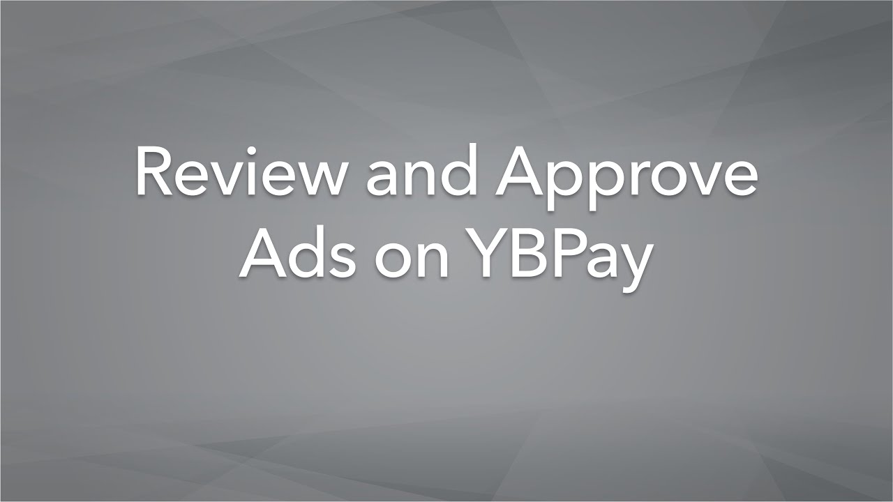 Review and Approve Ads - YouTube