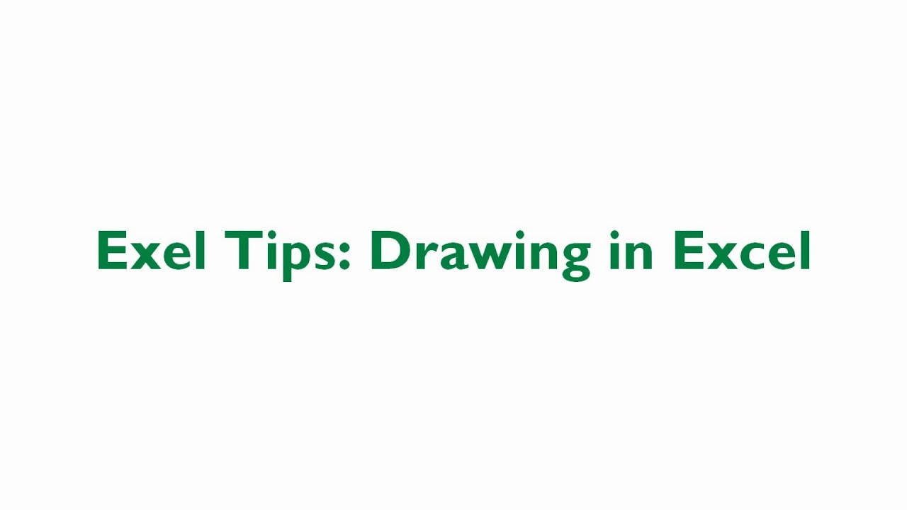Exel tips: Drawing in Excel - Playing with Shapes - YouTube