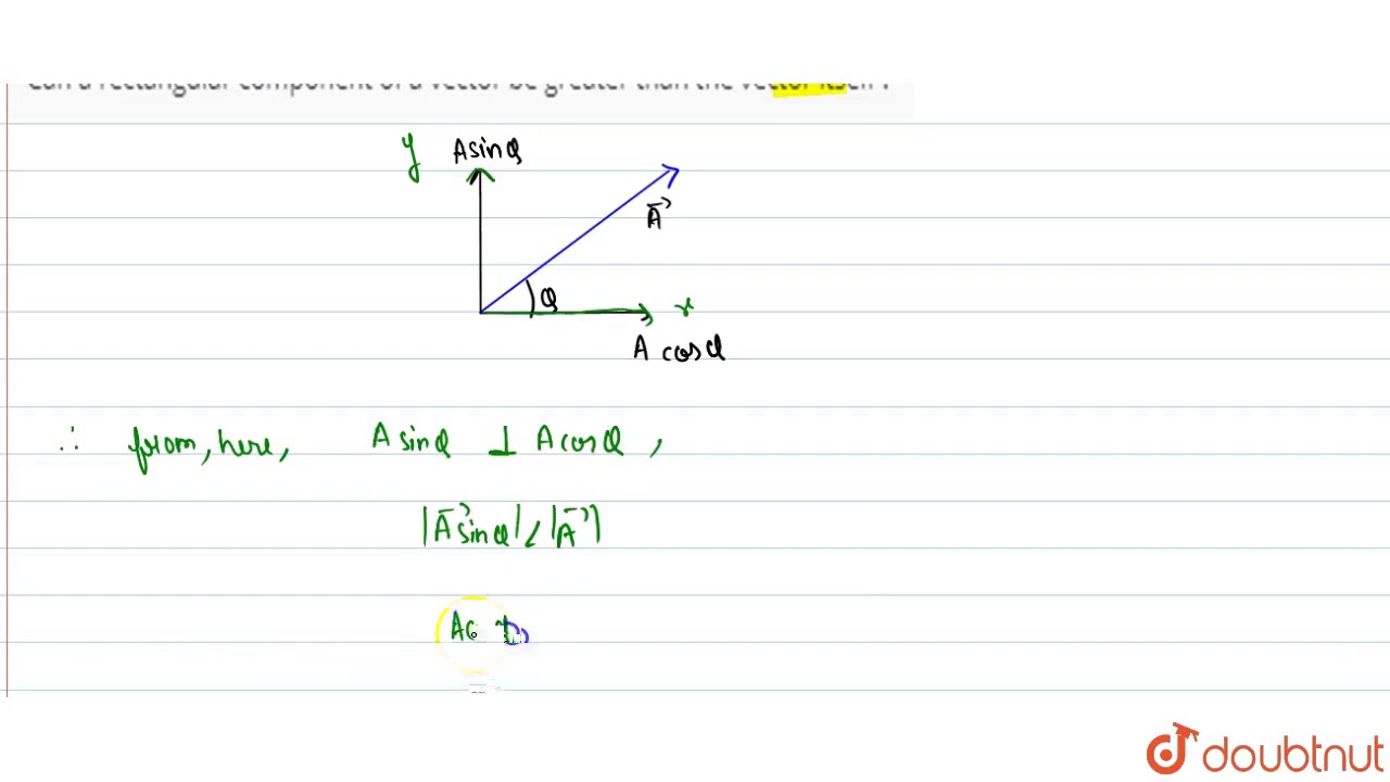 Can a rectangular component of a vector be greater than the vector ...