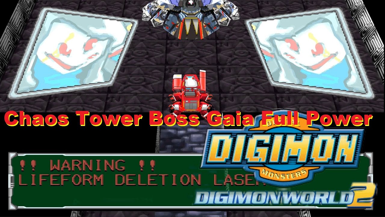 Digimon World 2 Alternative Chaos Tower Boss Gaia Full Power - YouTube
