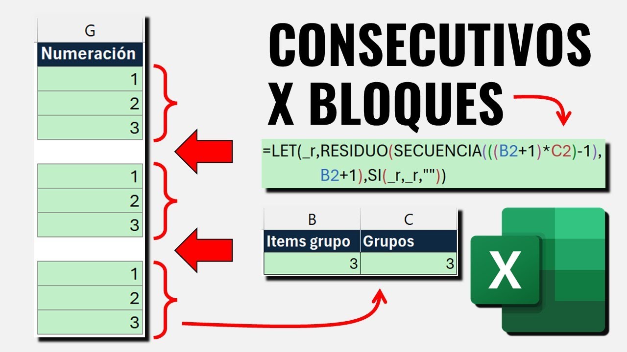 Cómo Crear Consecutivos por Bloques separados por celdas en blanco en ...