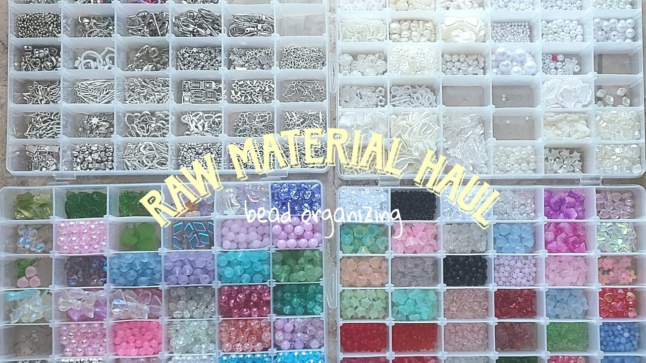 Starting a business |ep8| raw material haul,bead organizing 💜 - YouTube