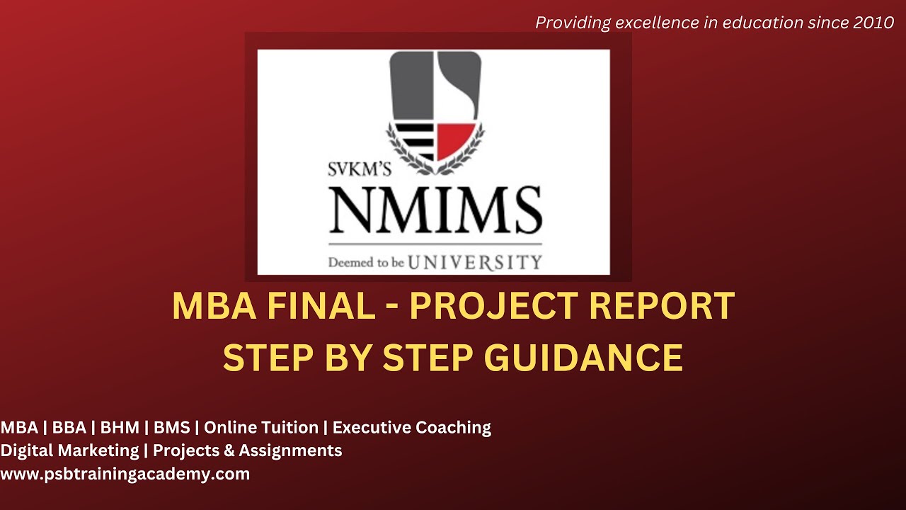 NMIMS MBA Full Project Report by Self in 2025| Guidelines discussed by Amrita Mam - YouTube