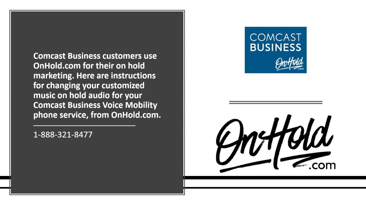 OnHold.com Upload Music On Hold for Comcast Voice Mobility - YouTube