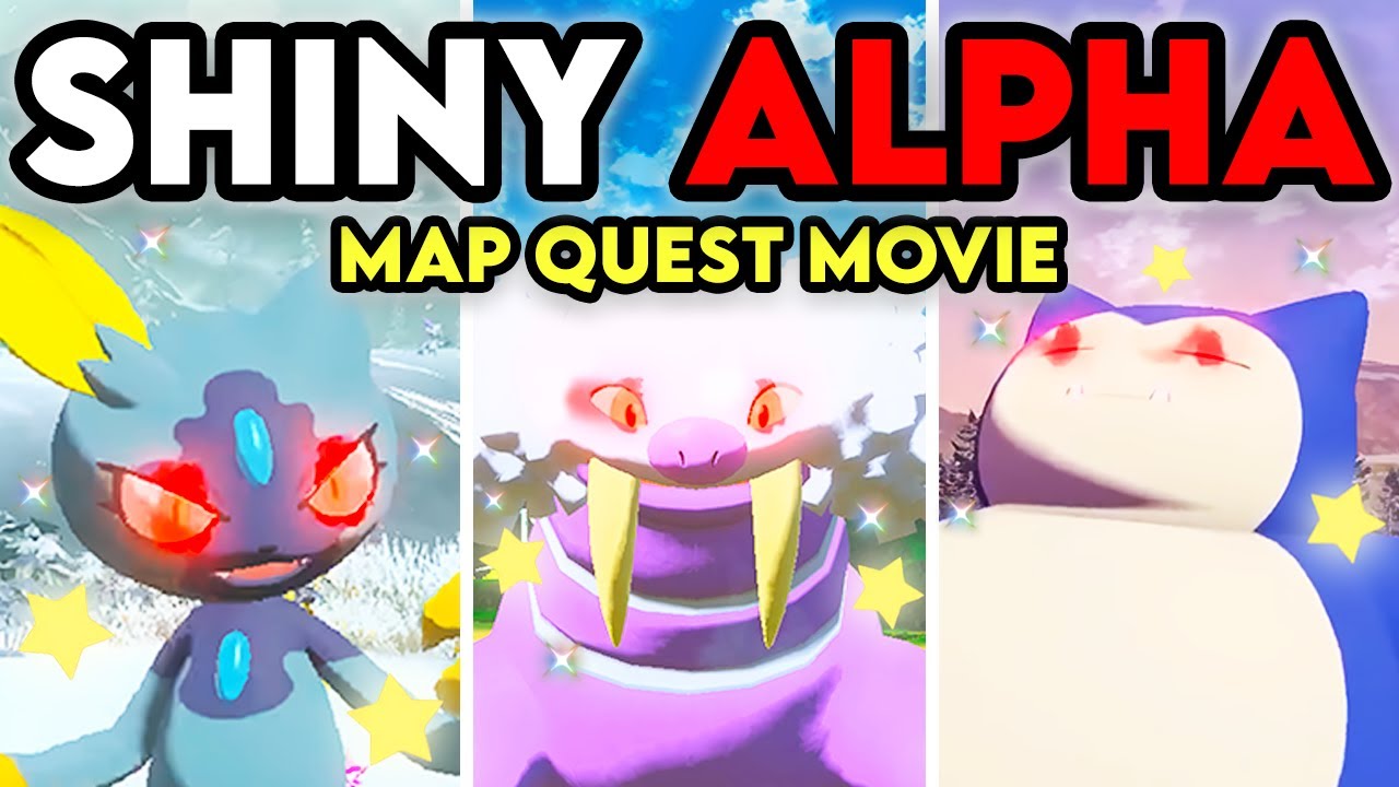 SHINY ALPHA MAP QUEST *FULL MOVIE* in Pokemon Legends: Arceus - YouTube