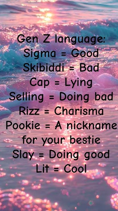 Gen Z slang words #genz #slang words - YouTube