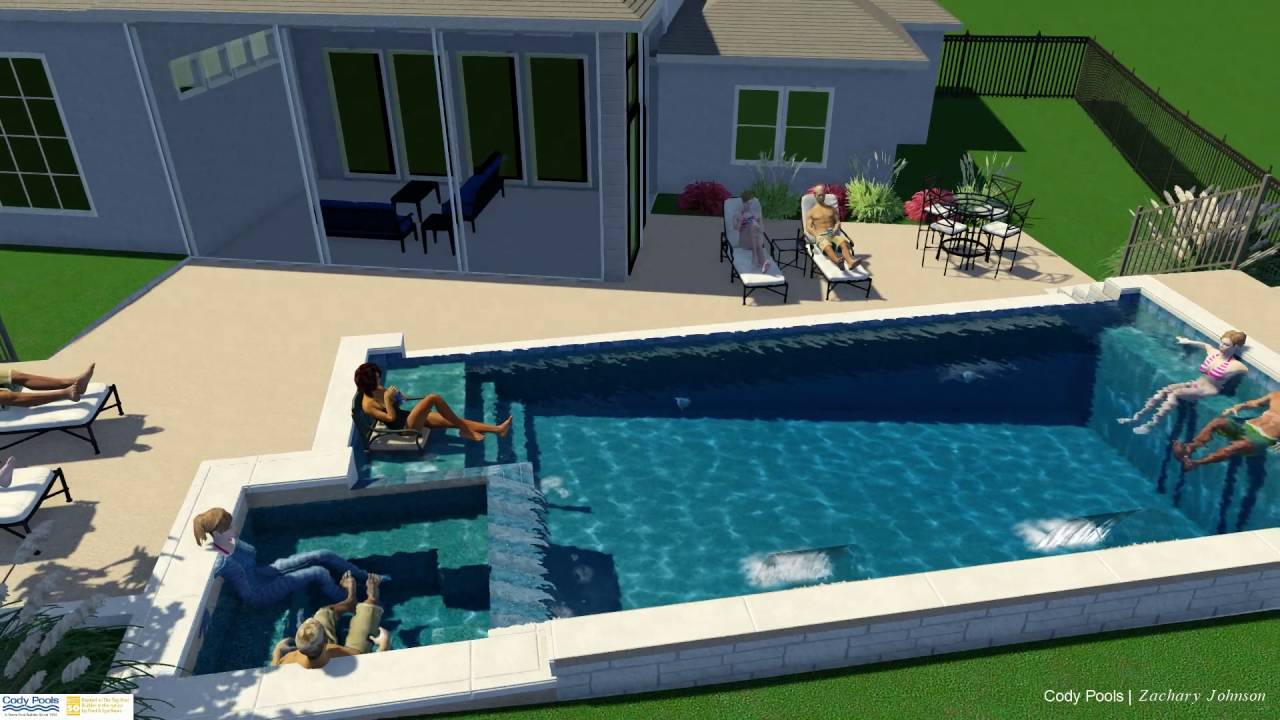 The Harris pool - Designed by Zach Johnson - Cody Pools - YouTube