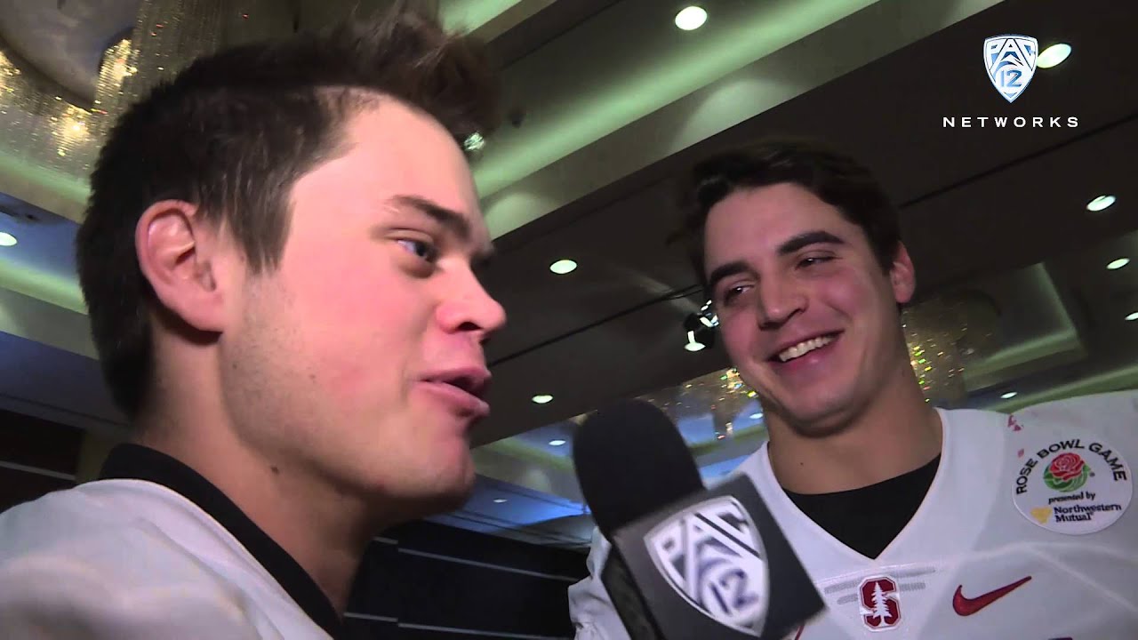 Stanford's Conrad Ukropina asks the tough questions at Rose Bowl Media ...