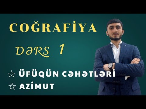 Coğrafiya. Dərs 1. Üfüqün cəhətləri, Azimut. Müəllim: Azər Qurbanov. Əlaqə: 050 730 42 32
