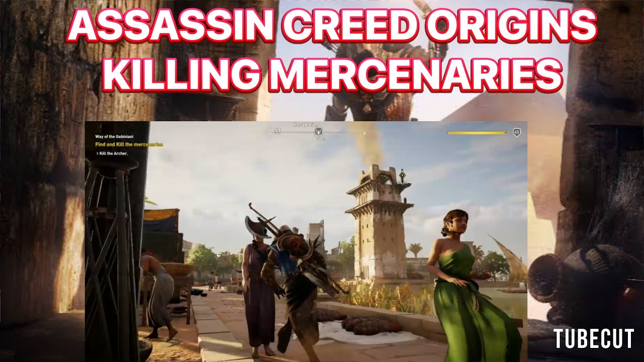 ASSASSIN CREED ORIGINS: KILLING MERCENARIES - YouTube