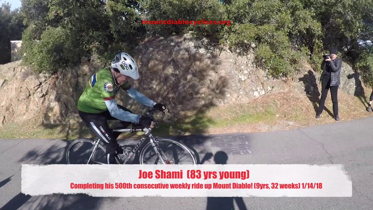 Joe Shami 83yrs young 500th Ride up Mount Diablo1:14:18 - YouTube