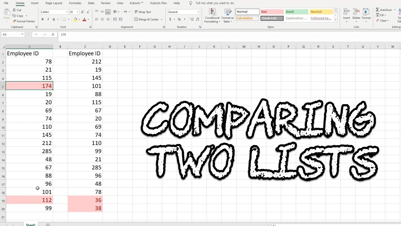 Excel Tips And Tricks How To Compare Two Lists Using Conditional Excel Tips And Tricks How To Compare Two Lists Using Conditional