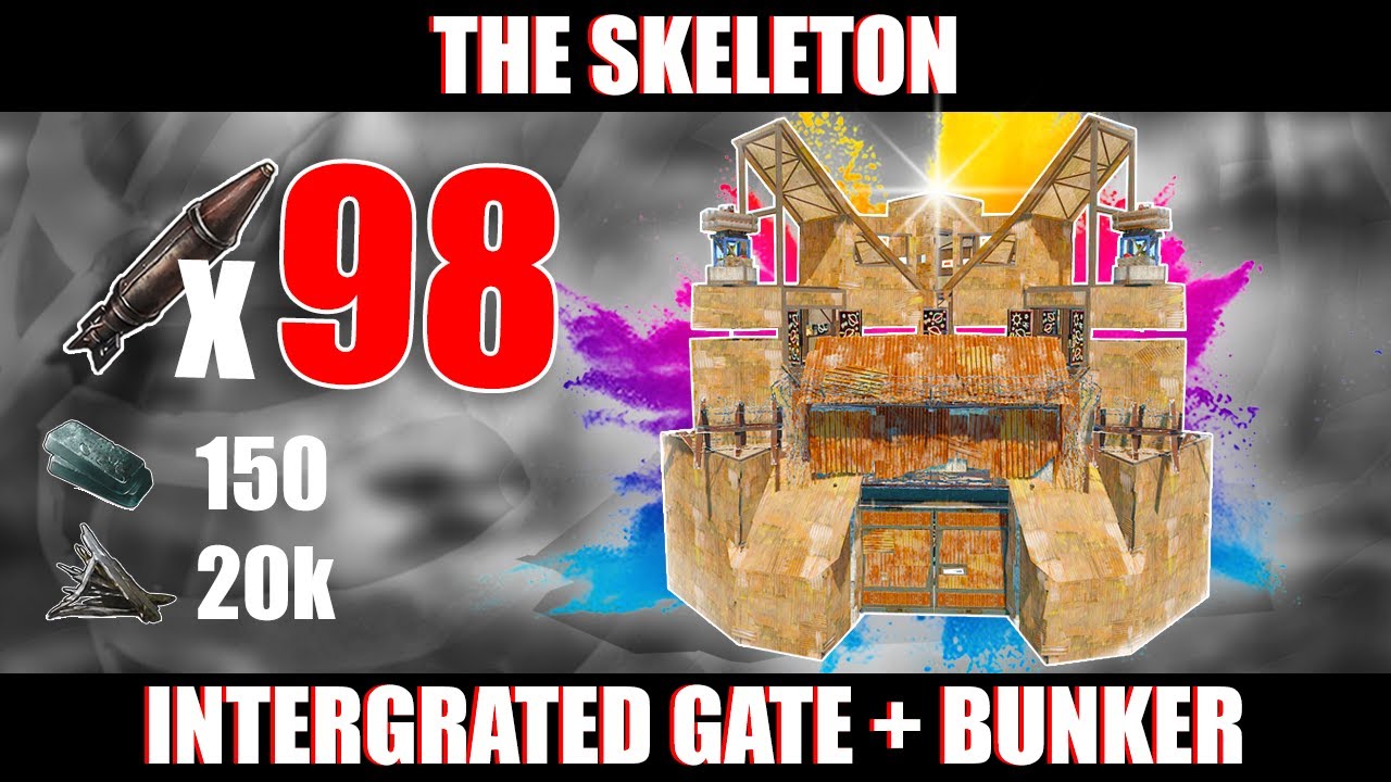 The Skeleton - My BEST Group Bunker Base - Rust Building - YouTube